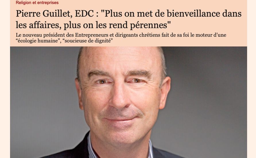 Le nouvel économiste : entretien avec Pierre Guillet